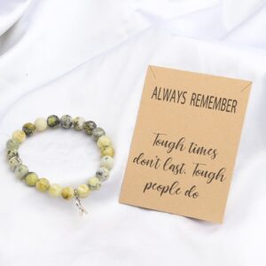 Yellow Awareness Ribbon Beads Bracelet Gift for Endometriosis/Bladder Cancer/Suicide Prevention/Bone Cancer (Yellow Ribbon Beads)