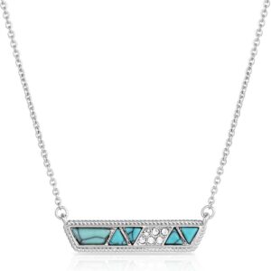 montana silversmiths western lifestyle women's bar necklace (high noon cobblestone)