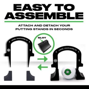 Master Your Golf Skills: Back 2 Basics - Pair of Putting Gate Stands - Ideal Companion for Putting Gates, Pro Path Mirror, and Mat - Elevate Alignment & Control Golf Training Gear