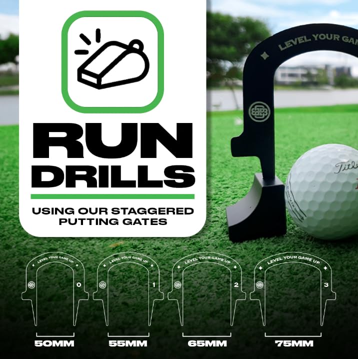 Master Your Golf Skills: Back 2 Basics - Pair of Putting Gate Stands - Ideal Companion for Putting Gates, Pro Path Mirror, and Mat - Elevate Alignment & Control Golf Training Gear