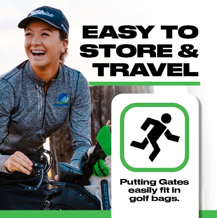 Master Your Golf Skills: Back 2 Basics - Pair of Putting Gate Stands - Ideal Companion for Putting Gates, Pro Path Mirror, and Mat - Elevate Alignment & Control Golf Training Gear