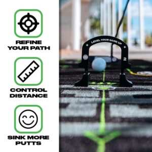 Master Your Golf Skills: Back 2 Basics - Pair of Putting Gate Stands - Ideal Companion for Putting Gates, Pro Path Mirror, and Mat - Elevate Alignment & Control Golf Training Gear