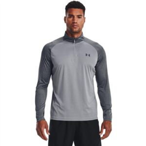 Under Armour Men's Velocity 2.0 1/4 Zip, (036) Steel Light Heather/Pitch Gray Light Heather/Pitch Gray, Medium