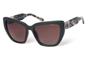 radley london 6501 womens square cat eye sunglasses, 57 mm, uv400 protection, palm leaf green