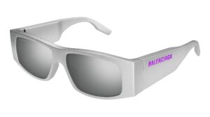 balenciaga bb 0100s led frame limited edition silver/silver 56/15/150 unisex sunglasses