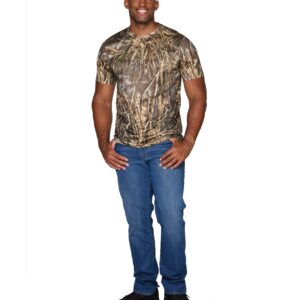 Realtree Men's Essential Camo Lightweight Performance Short Sleeve Shirt (RT MAX-7, Large)