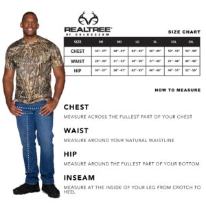 Realtree Men's Essential Camo Lightweight Performance Short Sleeve Shirt (RT MAX-7, Large)