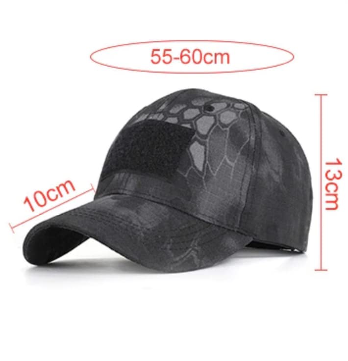 3 Patch Casual Baseball Cap (Black)