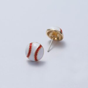 SmileBelle Baseball Earrings for Women, Sterling Silver Baseball Stud Earrings for Baseball Mom Hypoallergenic Sports Earrings for Sport Fans Baseball Party Jewelry or Birthday Gifts