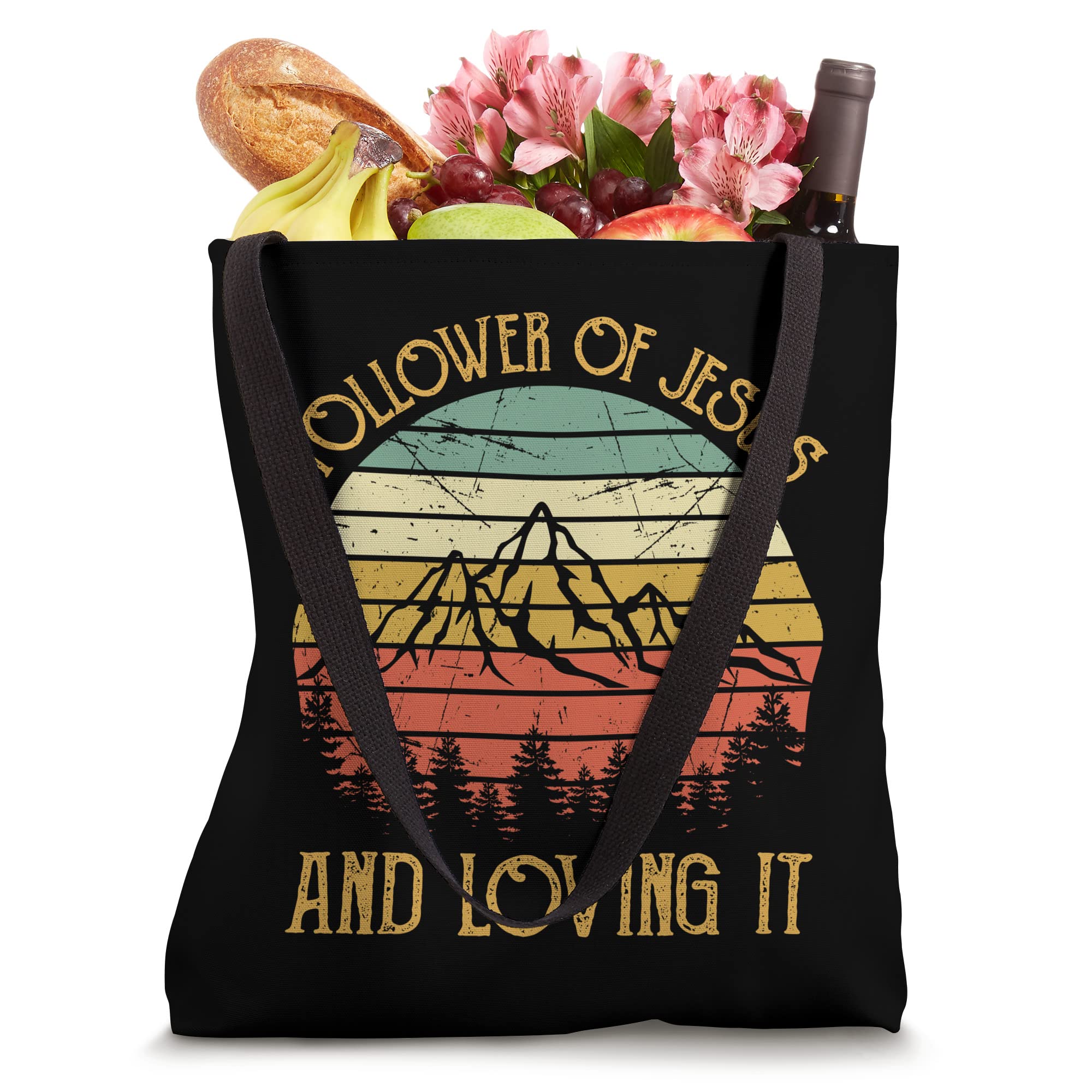 Follower Of Jesus And Loving It Christian Faith God Believe Tote Bag