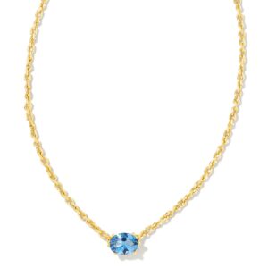 kendra scott cailin 14k gold-plated pendant necklace in blue violet crystal, fashion jewelry for women