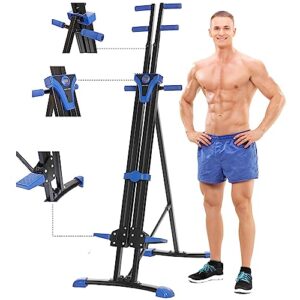 the only vertical climber machine combined resistance training and high-intensity cardio for home, more than 350 lbs weight capacity，full body stair climber，home gym exercise machine (blueblack)