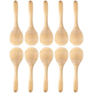 magiclulu 10pcs maracas hand percussion rattles diy wood maracas with crisp blow sound for music party favors