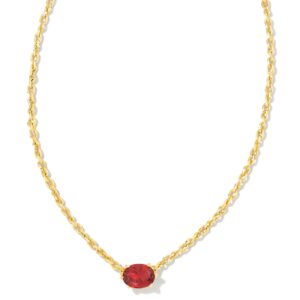 kendra scott cailin 14k gold-plated pendant necklace in burgundy crystal, fashion jewelry for women