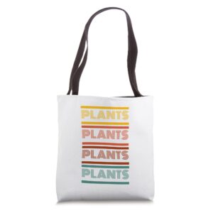 retro plants tote bag