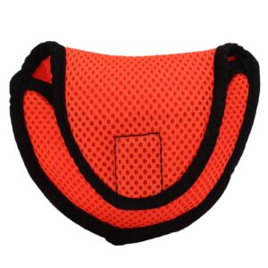 mallet putter cover, 5x3.9in d type mallet putter head cover woven mesh golf headcover protector bag with fastening tape golf club accessories(orange)