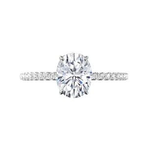 kiara gems 3 ct oval cut solitaire moissanite engagement ring, vvs1 4 prong irene knife-edge silver wedding ring, woman gift, promise, birthday gift (6)