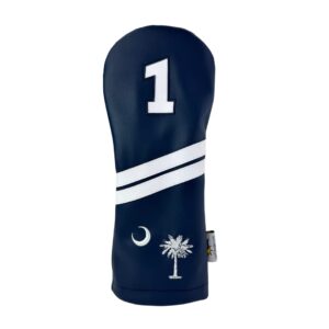 south carolina palmetto (navy) sunfish leather driver golf headcover