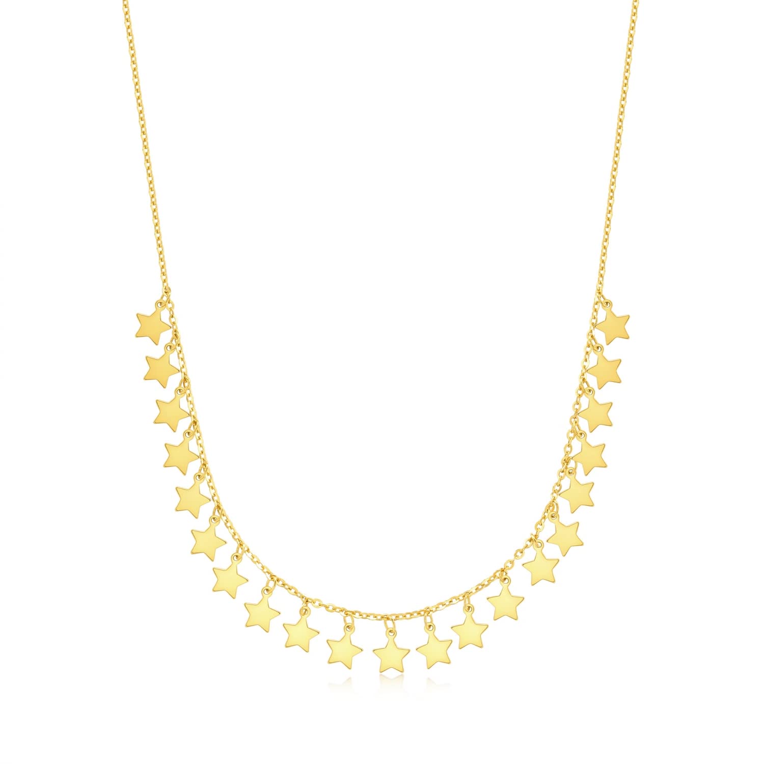 CHOW SANG SANG 999 24K Solid Gold Price-by-Weight 4.11g Gold Stars Aesthetic Statement Necklace for Women 93742N | 18.5 Inches, (47 CM)