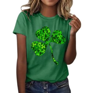 cggmvcg st patricks day shirt women women's casual top shirts st. patrick's day soft leave st patricks day womens clothing, green, l