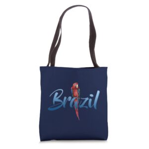 brazil scarlet macaw parrot ornithologist animal lover tote bag