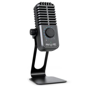 ik multimedia irig stream mic pro microphone with integrated audio interface for iphone, ipad, android, usb computer, perfect for podcast, singing, recording and gaming