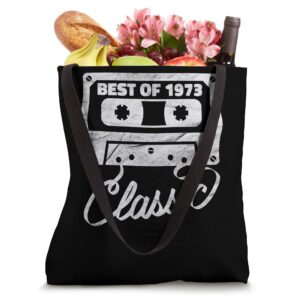 Vintage 1973 Limited Edition Cassette Tape 50th Birthday Tote Bag