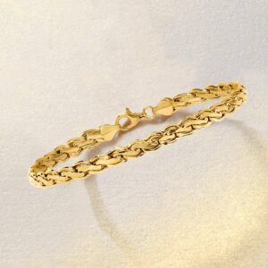 Ross-Simons 14kt Yellow Gold Flat Rope-Chain Bracelet. 7 inches