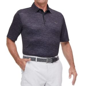 greg norman men's performance golf polo, black (large)