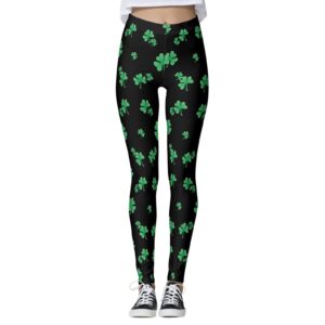 st patricks day leggings for women plus size blessed and lucky high waist running pants comfort butt lift yoga pants for women,compression leggings,yoga leggings for women c