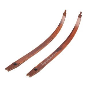 toparchery archery takedown hunting recurve bow limbs replacements 25-60lbs ilf bowlimbs for recurve bow tradition hunting and target shooting (brown, 50lb)