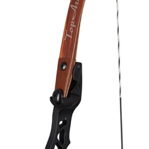 TOPARCHERY Archery Takedown Hunting Recurve Bow Limbs Replacements 25-60lbs ILF Bowlimbs for Recurve Bow Tradition Hunting and Target Shooting (Brown, 50LB)