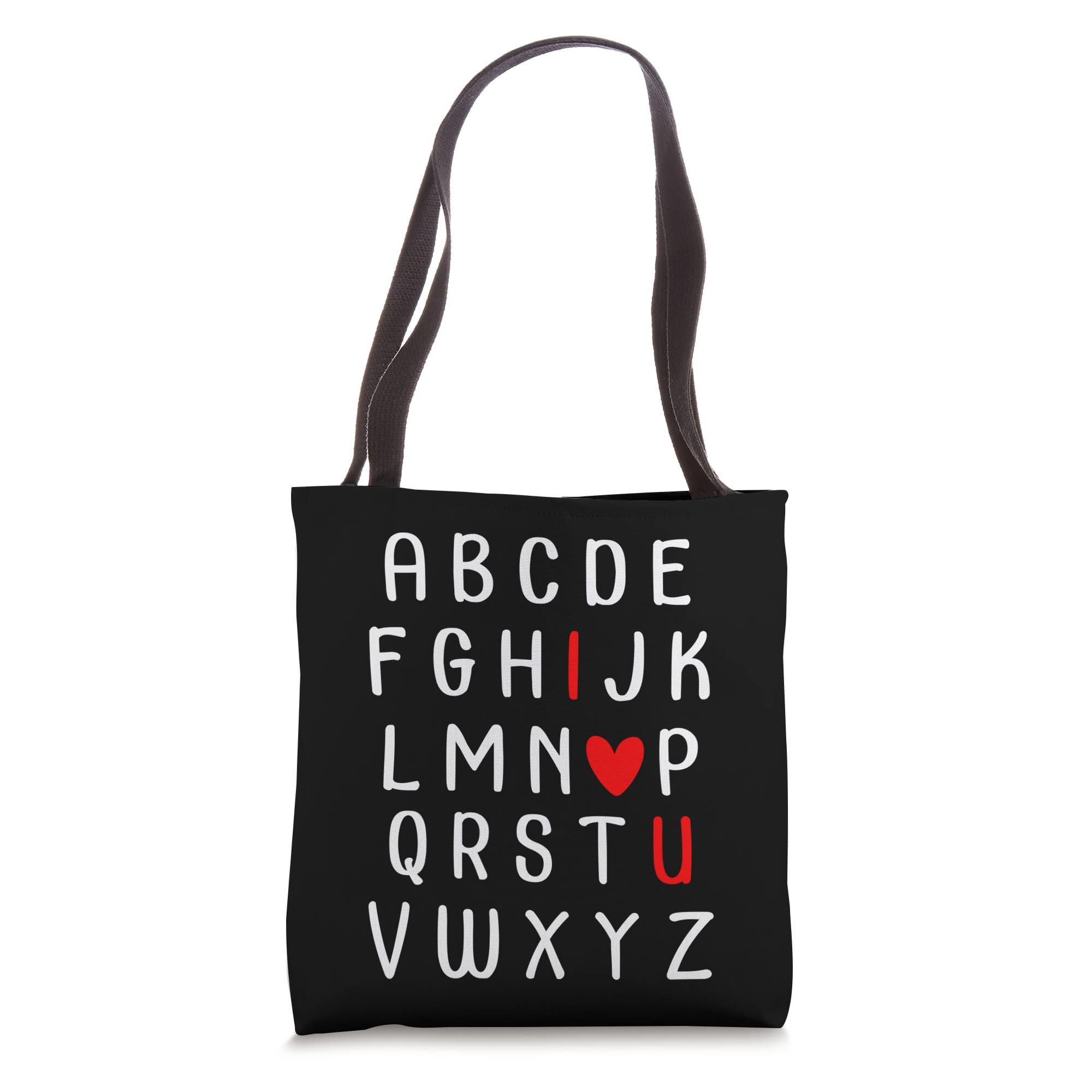 I Love U Alphabet Valentine Love You Gift Tote Bag