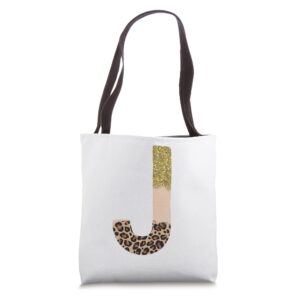 personalized initial letter j - monogrammed tote bag