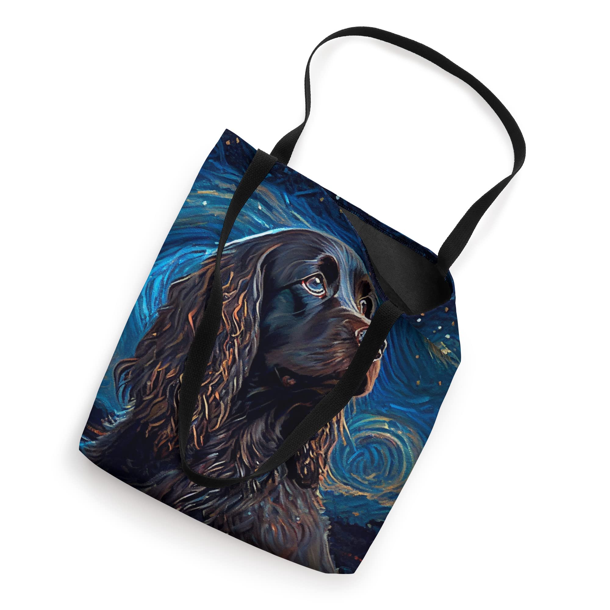 Boykin Spaniel in Starry Night Painting Dog Mom Dad Tote Bag