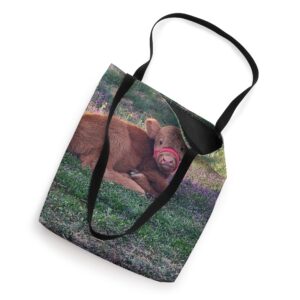 Baby Highland cow Tote Bag