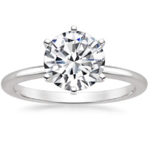 bhumi gems 2ct round cut vvs1 colorless moissanite engagement ring wedding band gold silver eternity solitaire halo vintage antique anniversary promise gift petite comfort fit ring