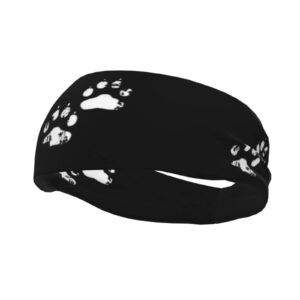 workout headbands for men women dog paw print fashion hair bands cycling sweat bands