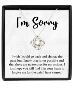 coveted goods i’m sorry gift necklace for her, sterling silver necklace apology gift