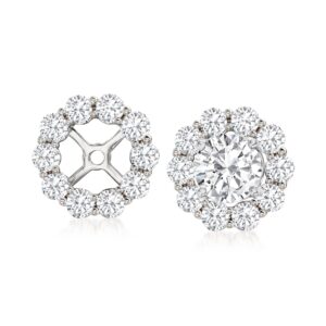 ross-simons diamond earring jackets in 14kt gold i-j color i2 clarity