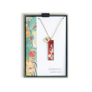 DEMDACO + ArtLifting Original Art Floral Stripes Faith Pendant Necklace