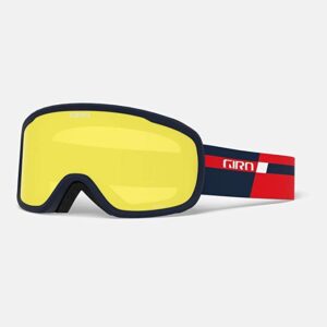 Giro Roam Ski Goggles - Snowboard Goggles for Men, Women & Youth - Red Midnight Podium Strap with Amber Scarlet/Yellow Lenses