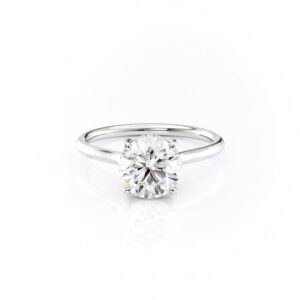 1.00ct brilliant round cut solitaire hidden halo flawless ideal genuine cubic zirconia engagement promise statement anniversary bridal wedding accent designer ring solid 4-prong-setting wedding ring 14k solid gold promise engagement ring (14k white gold,