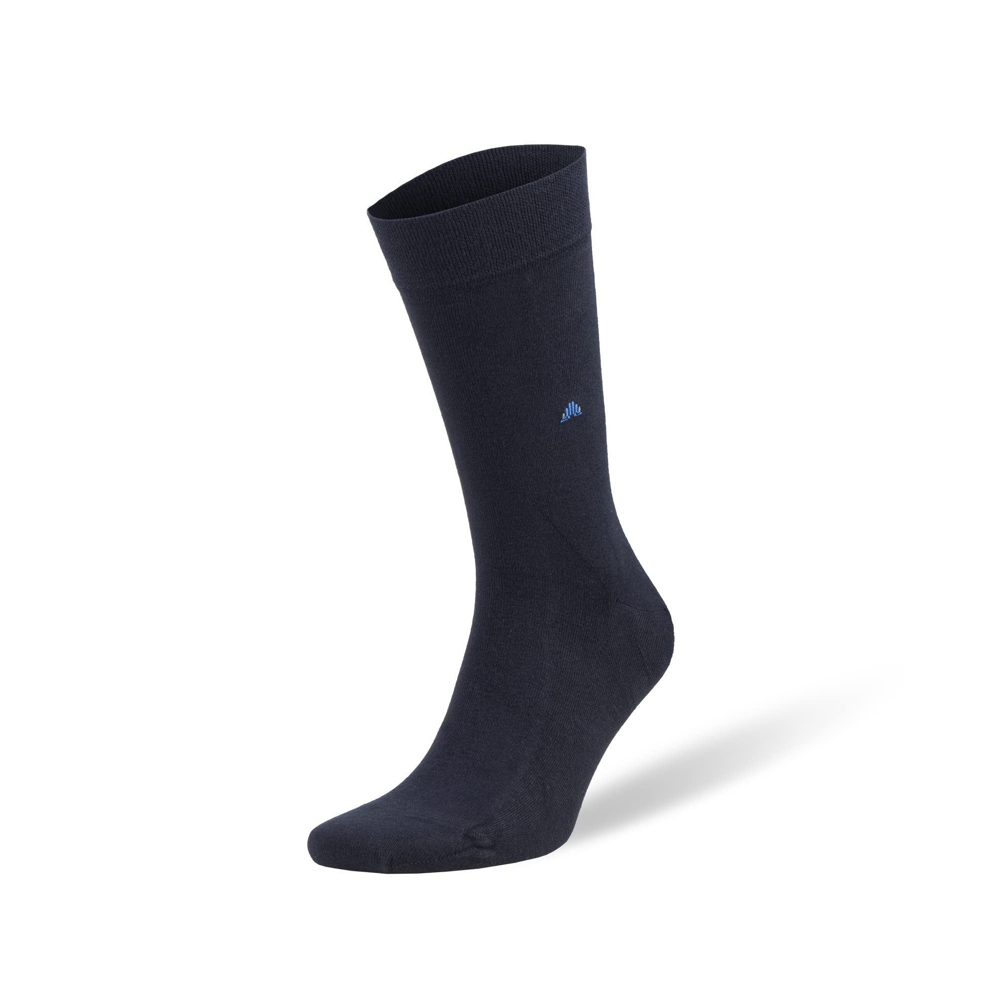 AWS/American Made 6 Pairs Bamboo Dress Socks for Men Seamless Premium Crew Socks Shoe Size 8 to 11.5 (Dark Blue)