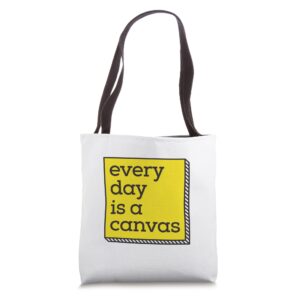 every day is a canvas official legacy logo tote bag