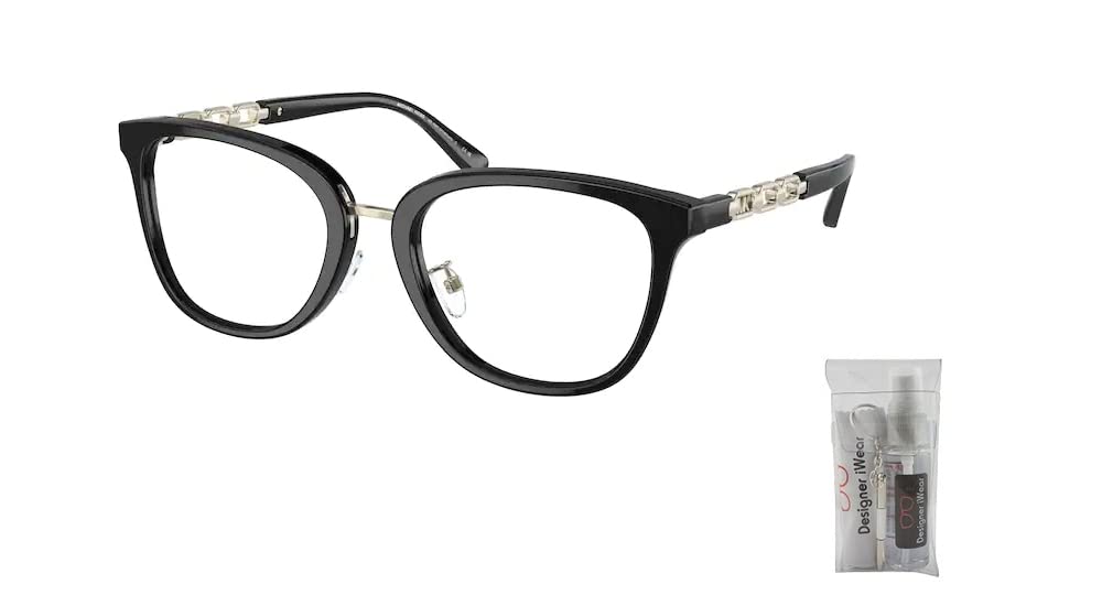 Michael Kors Innsbruck MK4099 3005 52MM Black Square Eyeglasses for Women + BUNDLE With Designer iWear Eyewear Kit