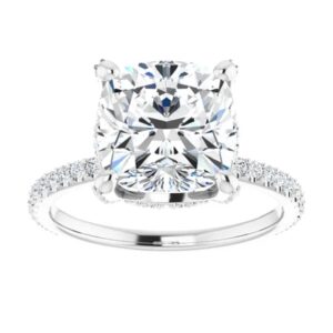 4 ct cushion cut vvs1 colorless moissanite engagement ring set, wedding/bridal ring set, 925 sterling silver vintage antique anniversary classic ring sets gift for women (4)