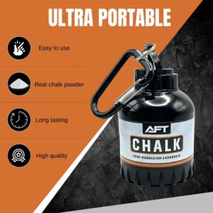 Sports Chalk (On-The-Go) by Arlu Fitness Tech - Gym Chalk, Rock Climbing Chalk, Gymnastics Chalk. Portable, Easy to use and Easy to Refill Container. Less Mess, Premium Grade Chalk with no fillers