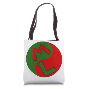 two forces yin yang bright design tote bag