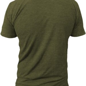 GYM LIFE Men's Power Up Athletic Performance Short Sleeve Workout T-Shirt, Olive Green (3X-Large)